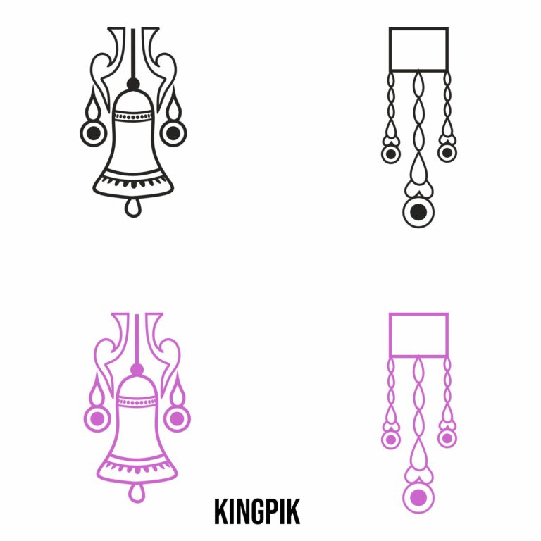 Purpule and black jhumer clipart cdr file - KingPik