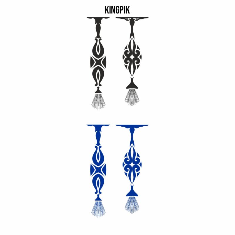 black and blue jhumer clipart cdr file - KingPik