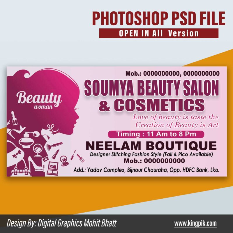 Glow Mens Parlour Banner Mens Hair Salon Flex Board Design PSD File ...