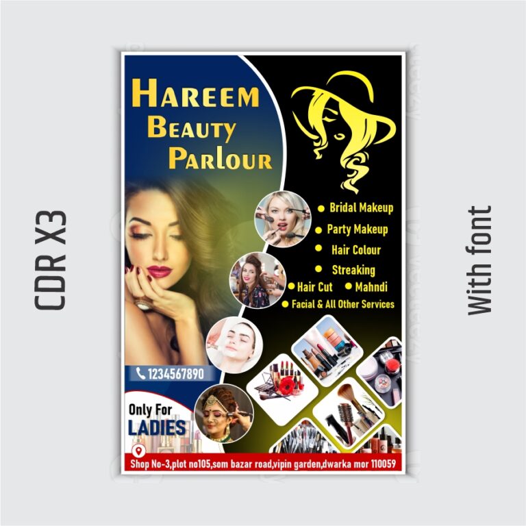 latest design beauty parlour cdr file - KingPik